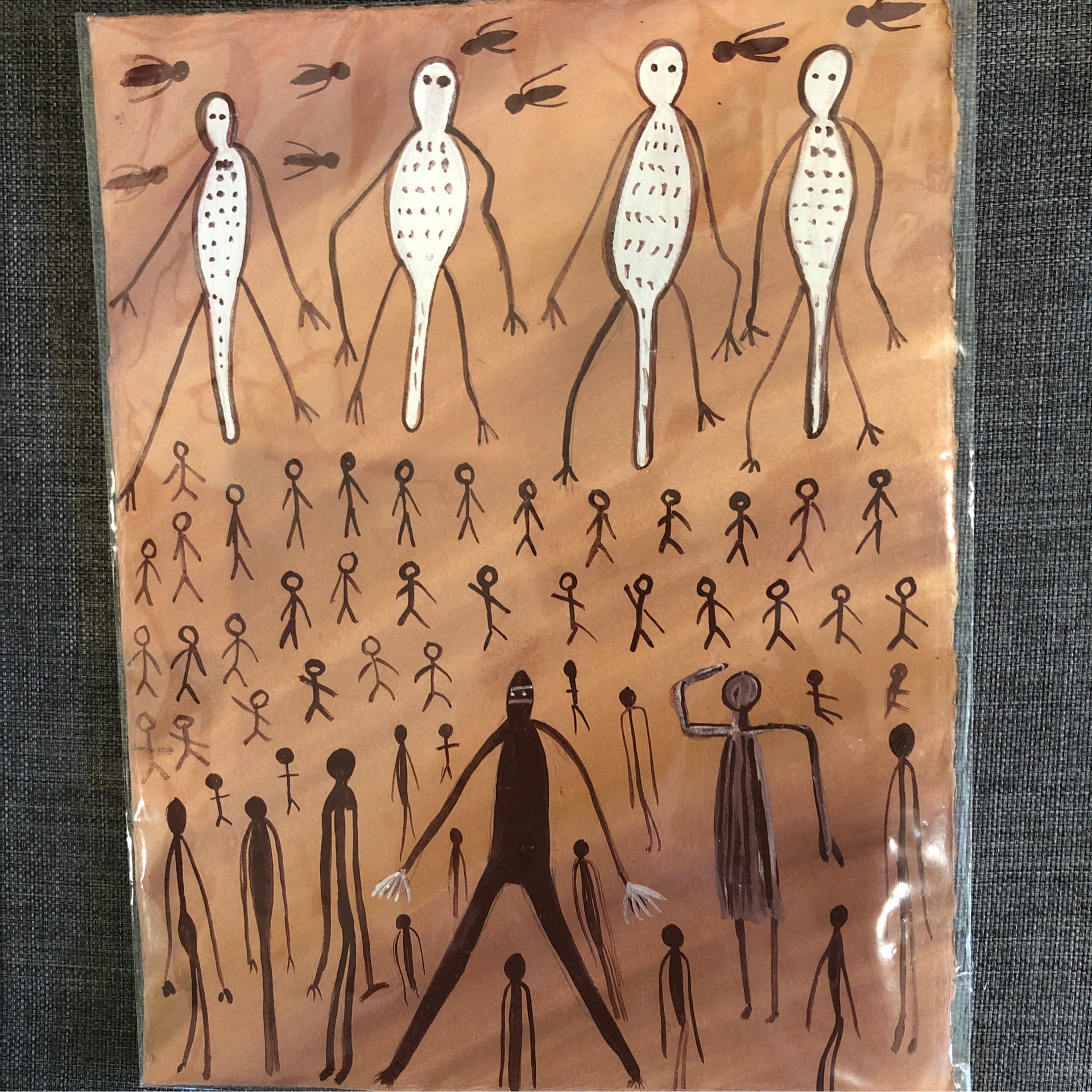 Veronica Djanghara ‘Agula and the stick men’ (K02109-20) | Dilly Bag ...